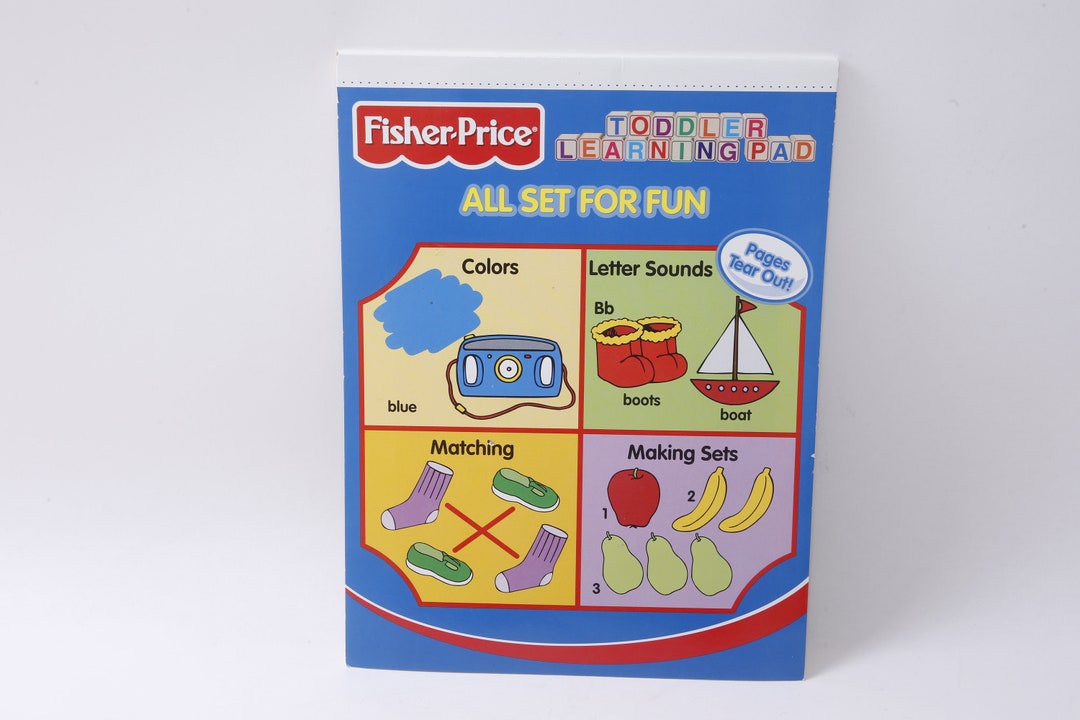 Fisher Price, Toddler Learning Pad, All Set for Fun, Softcover, Vintage ...