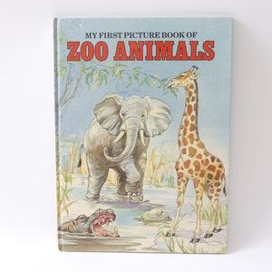 My First Picture Book of Zoo Animals, Hardcover, Picture Book, Vintage ...