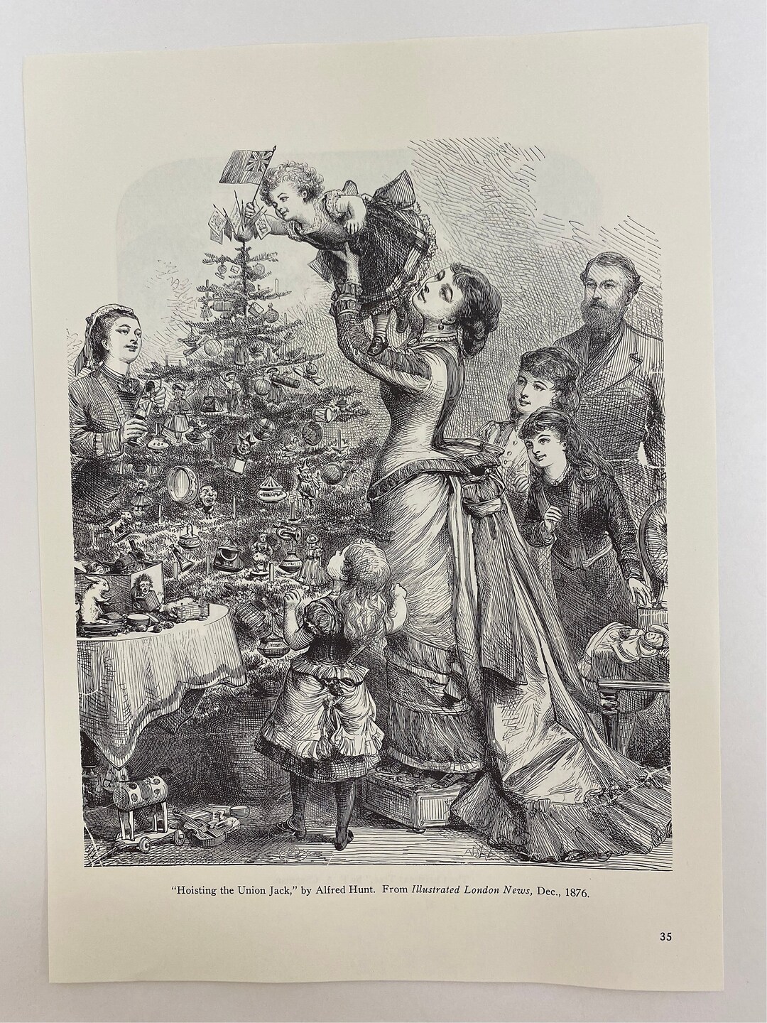 Hoisting the Union Jack, Alfred Hunt, Illustrated London News ...