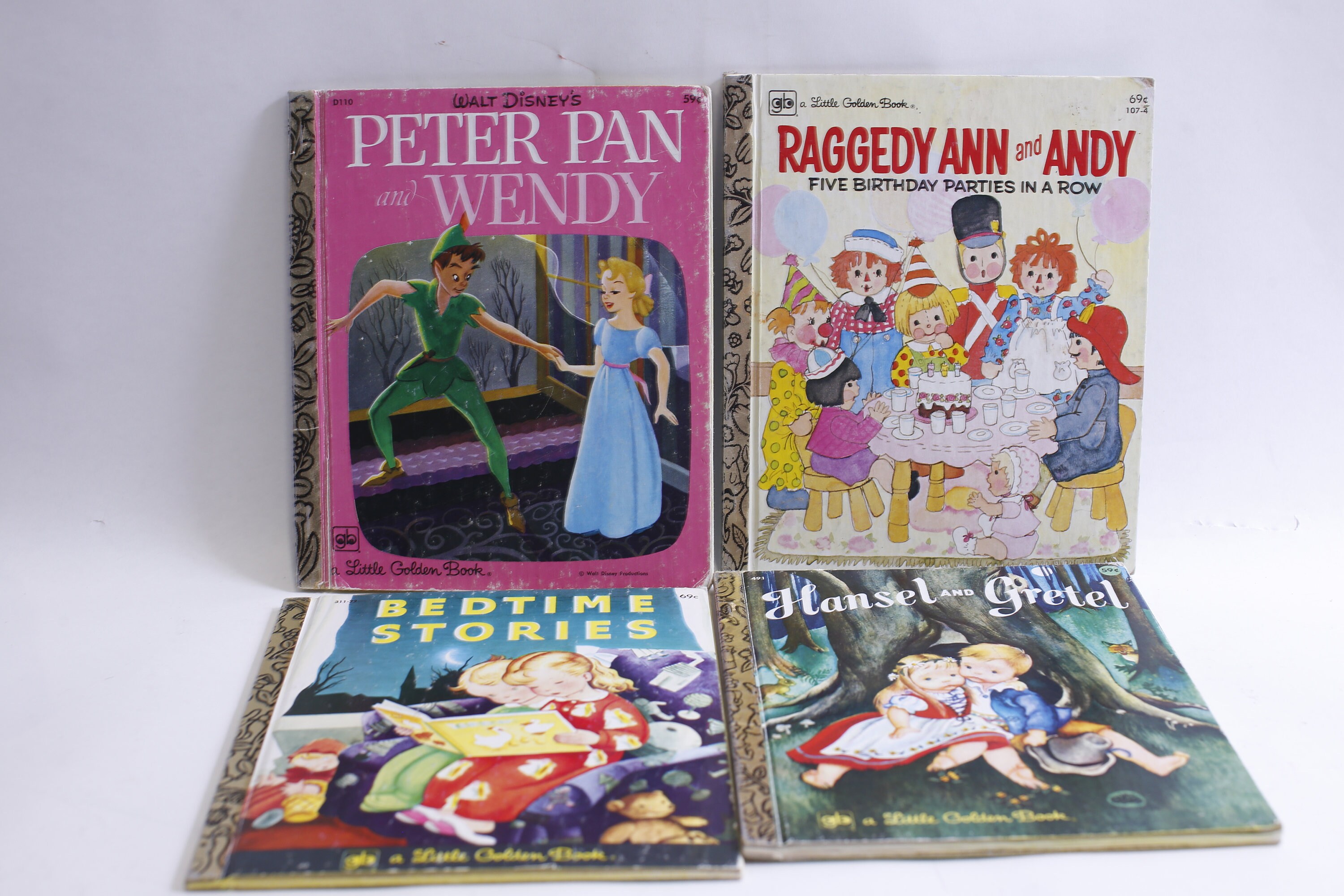 Four Little Golden Books, Picture Books, Peter Pan, Raggedy Ann and ...