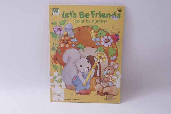 Let's Be Friends Color by Number Whitman Vintage | Etsy