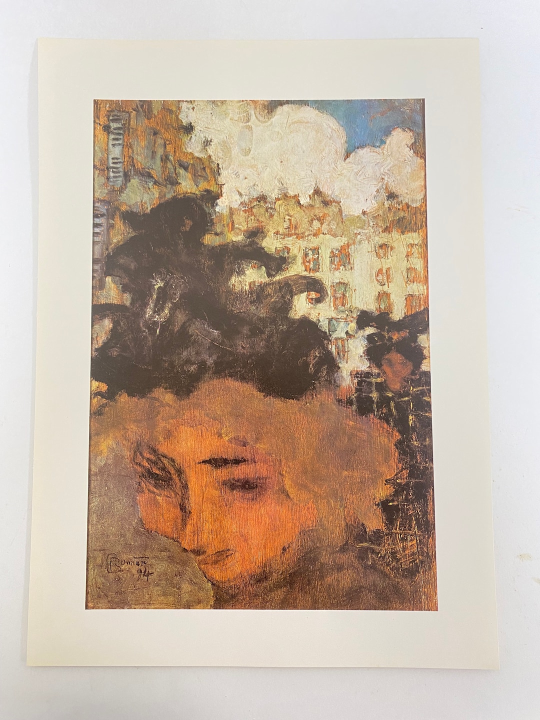 Bonnard, La Passante, Paris Boulevard, Painting, Print, Medium Bond,semi-gloss, 14x10.5 ...