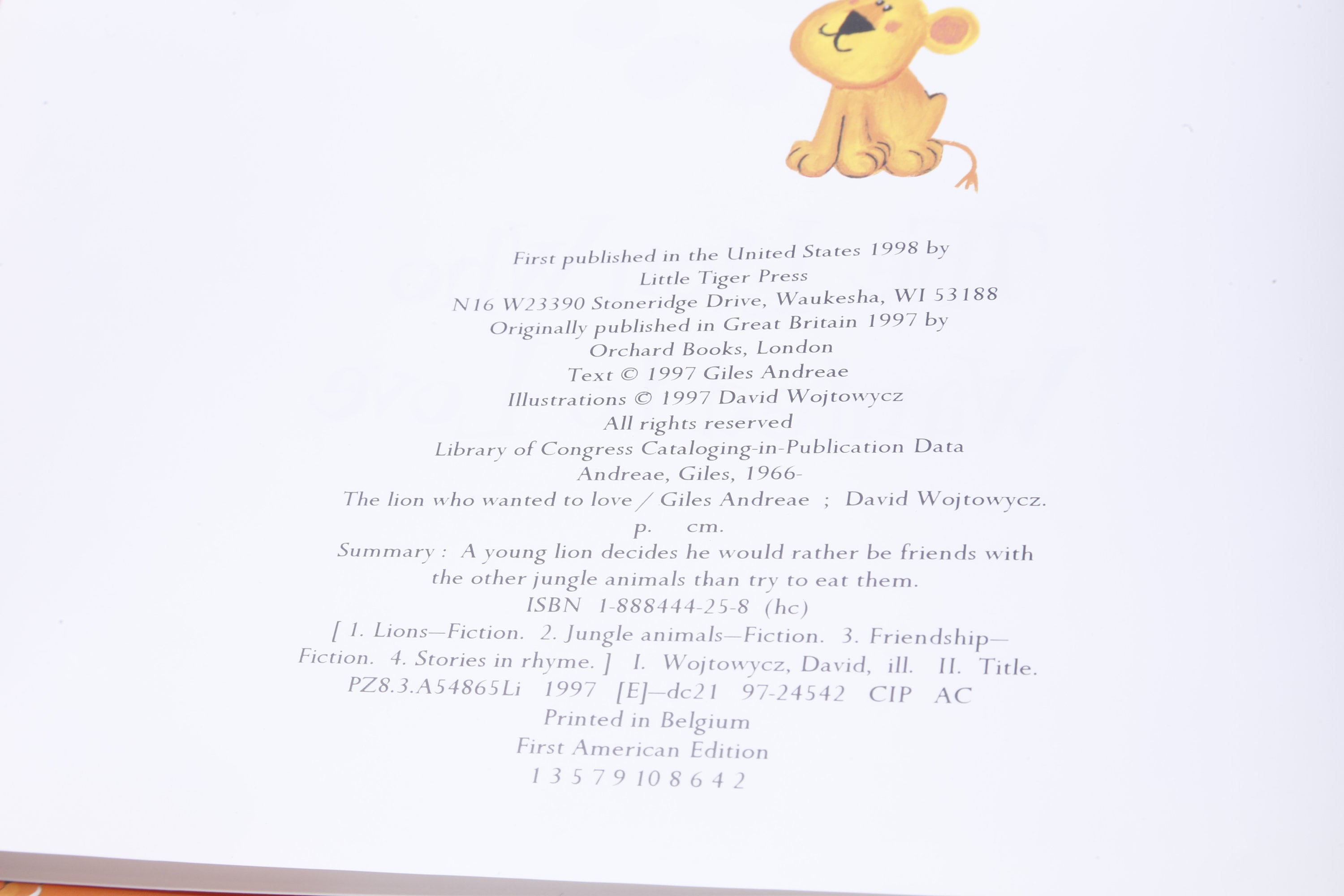 The Lion Who Wanted to Love, Giles Andreae, David Wojtowycz, Little ...