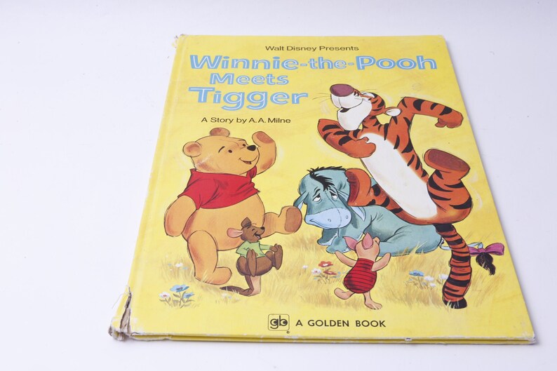 Winnie-the-pooh Meets Tigger A.A. Milne Walt Disney Golden - Etsy