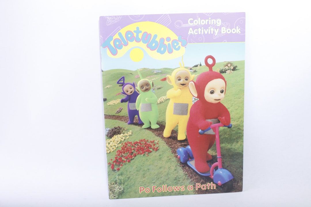 Teletubbies, Po Follows a Path, Coloring Activity Book, 1998, Ragdoll ...