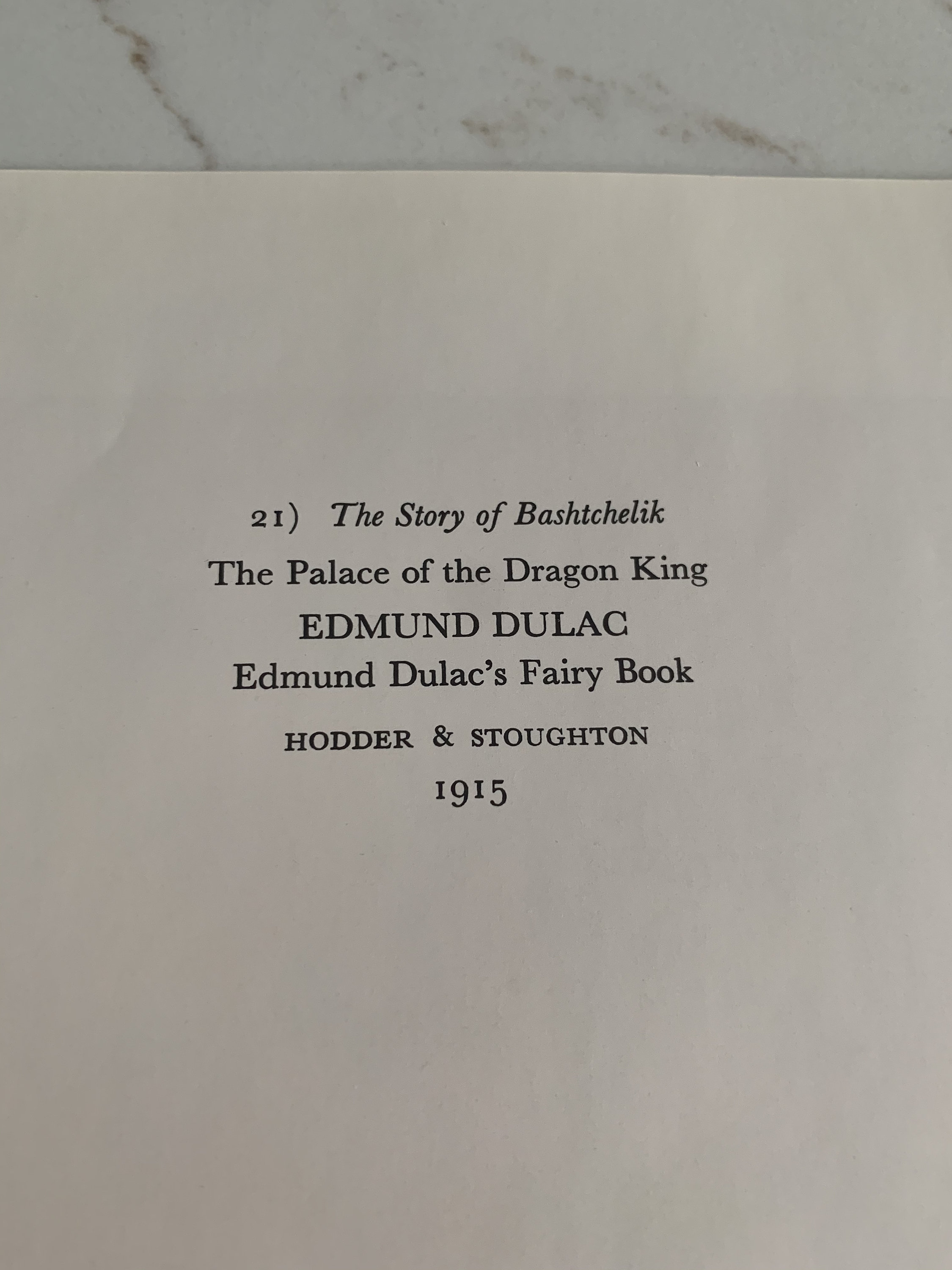 The Story of Bashtchelik, Palace, Dragon King, Edmund Dulac, Hodder ...