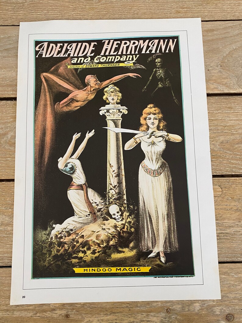 Herrmann the Great Adelaide Herrmann Magic Poster - Etsy