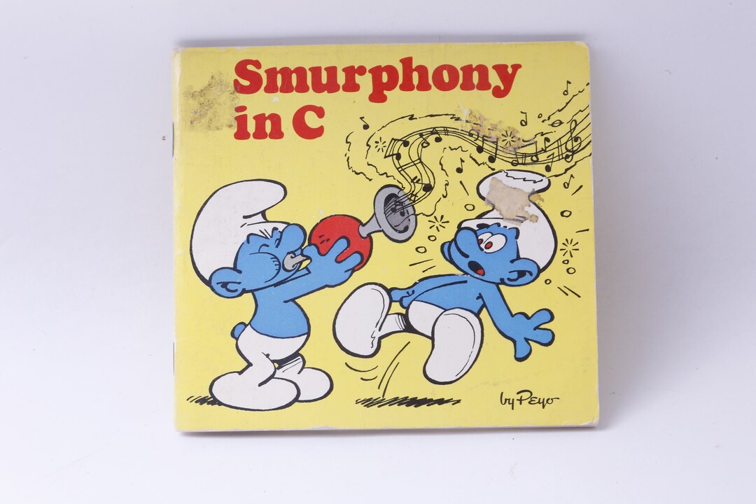 Schlumpfen, Smurphony in C, Peyo, Musik, Brettbuch, Vintage, Bilderbuch ...