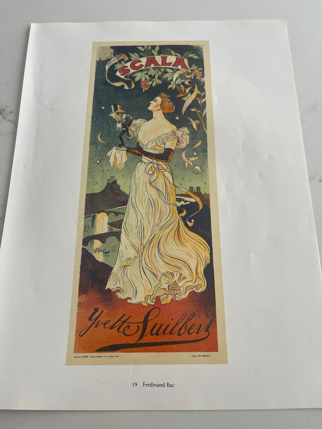 Scala Yvette Guilbert Poster, Belle Époque Cabaret Art, Vintage French ...