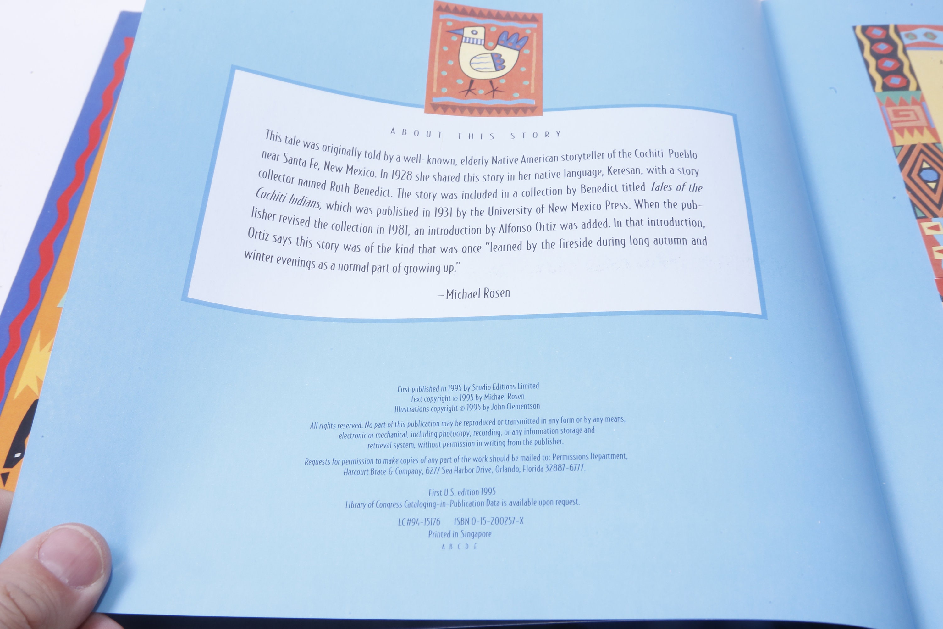 Crow and Hawk, Pueblo Indian Story, Michael Rosen, John Clementson ...