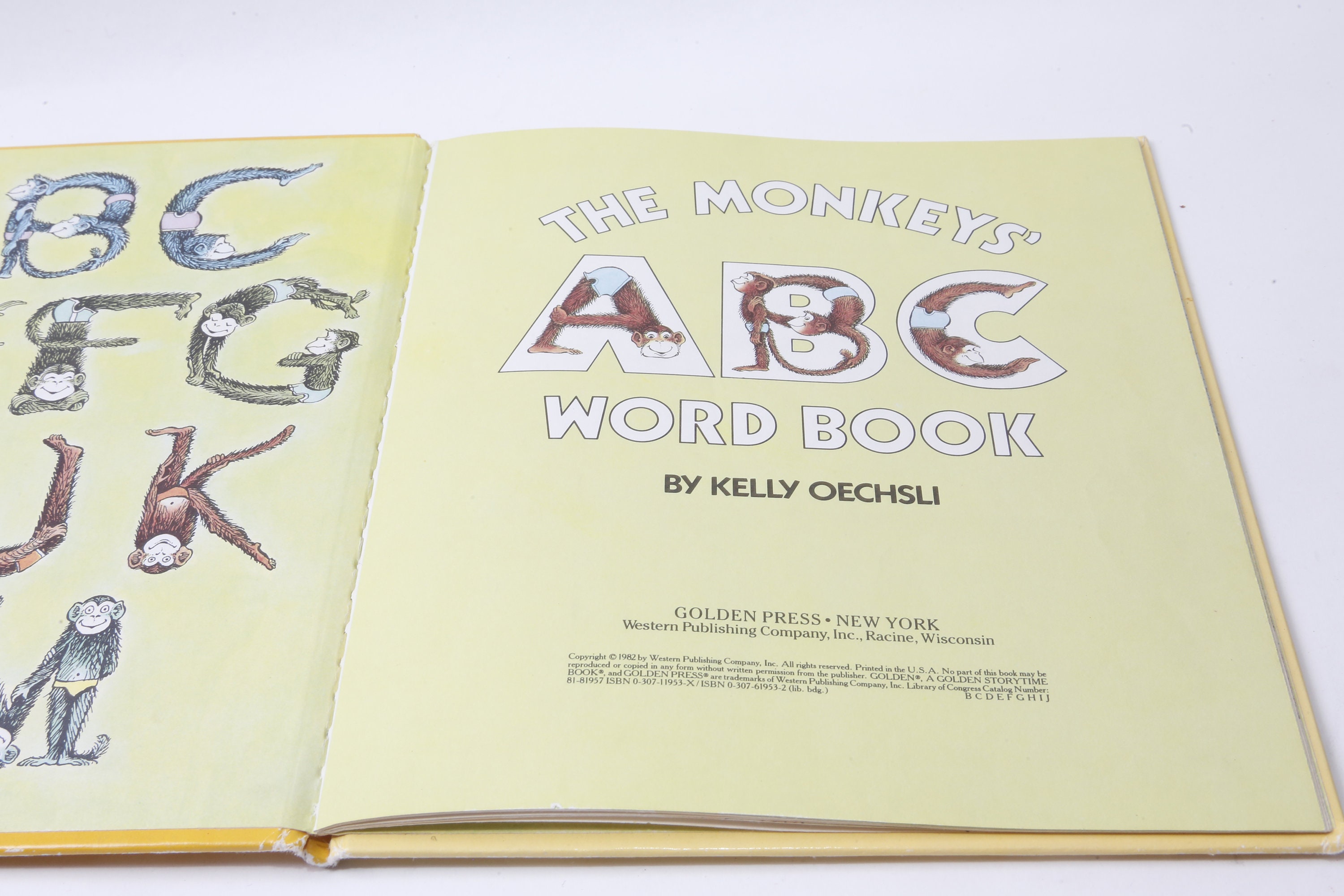 The Monkeys' ABC Word Book Kelly Oechsli Golden - Etsy