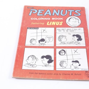 Peanuts, Coloring Book, Featuring Linus, Saalfield Publishing, UFS ...