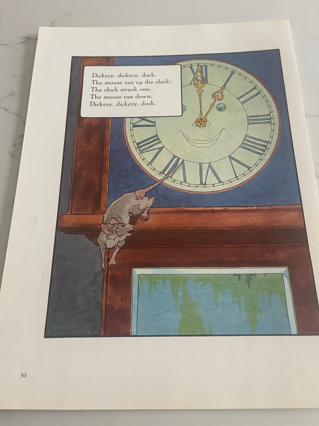 The Mouse Ran up the Clock, Frederick Richardson, Illustration, Nursery ...