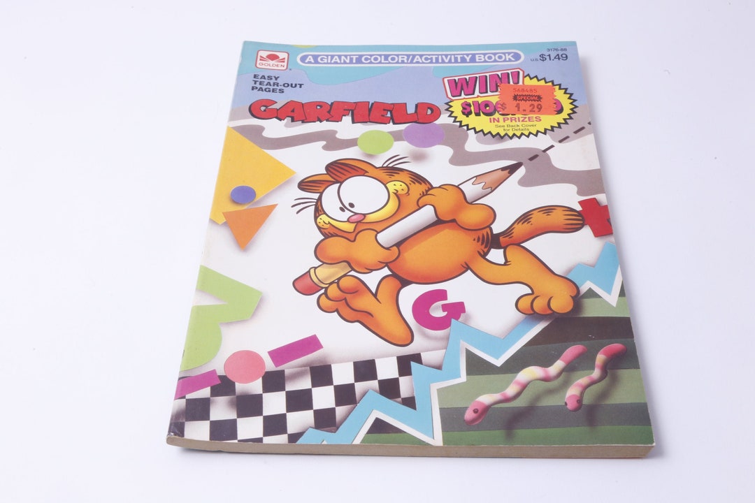 Garfield, Giant Color Activity Book, Golden Book, 1988, Vintage ...