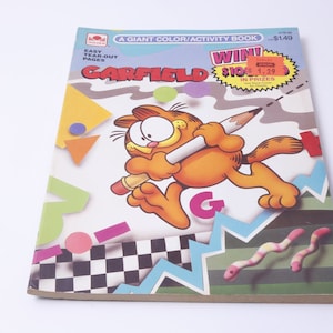 Garfield, Giant Color Activity Book, Golden Book, 1988, Vintage ...