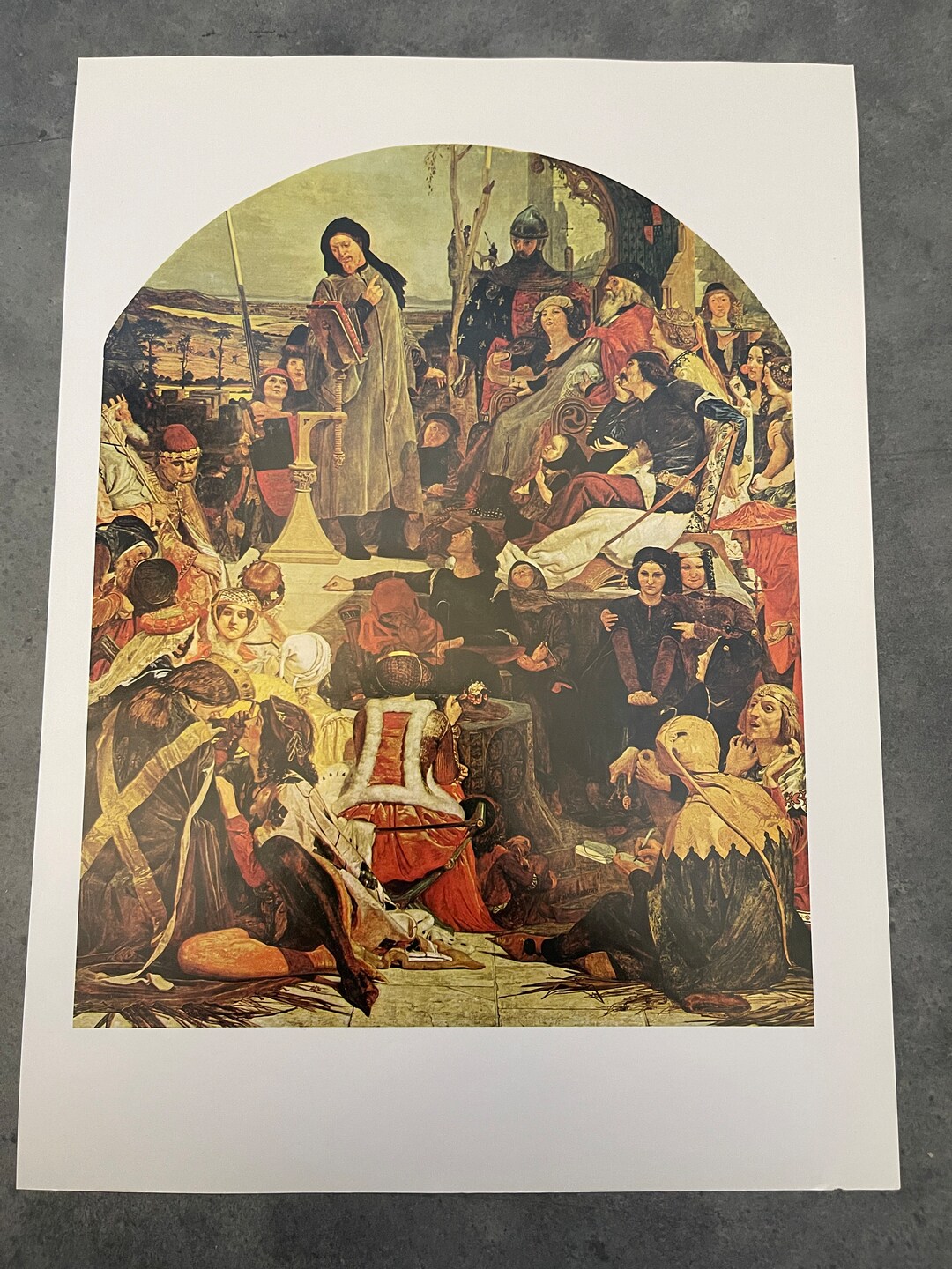 Chaucer at the Court of Edward II, Ford Madox Brown, Print ...