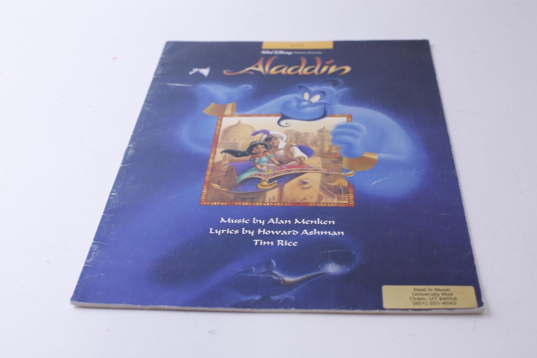 Aladdin, Songbook, Disney, Hal Leonard, 1993, Vintage, Sheet Music ...