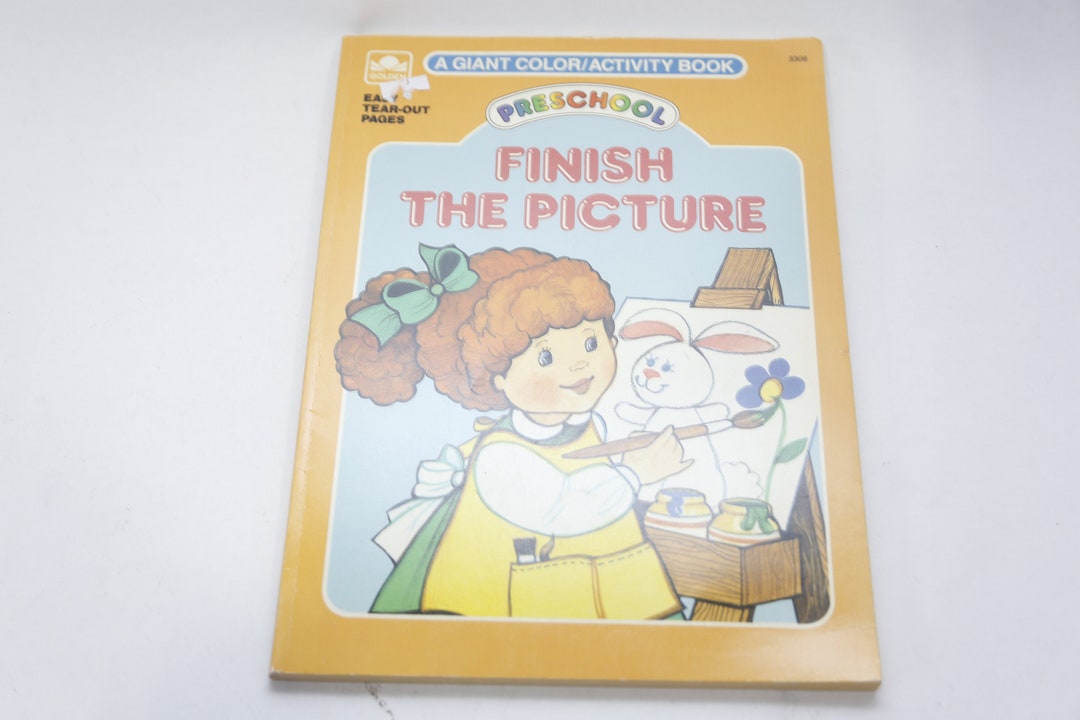 Preschool, Finish the Picture, UNCOLORED, Golden, Giant, Coloring Book ...