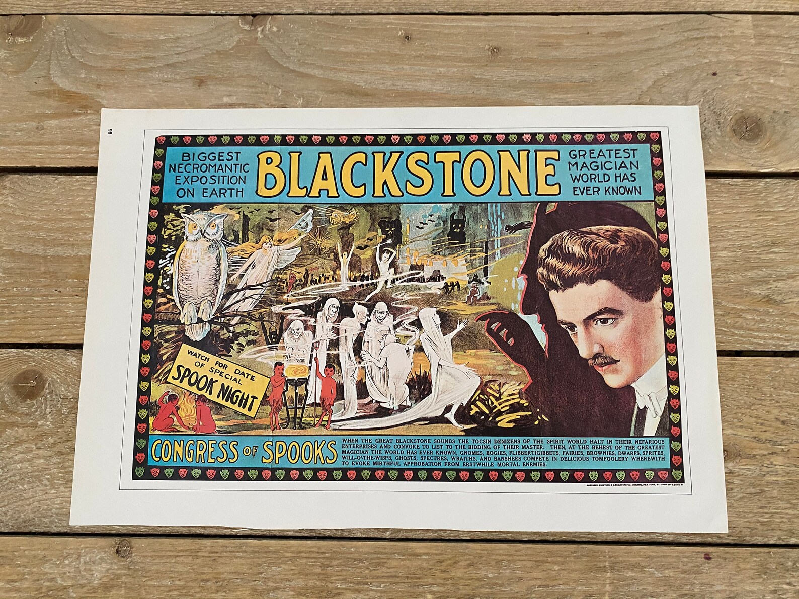 Blackstone, Magician, Necromancy, Circus, Poster, Double-sided ...