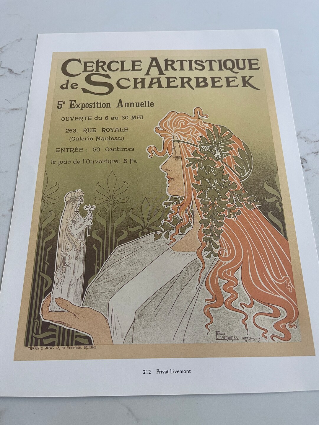 Belgian Art Circle Poster, Cercle Artistique De Schaerbeek Artwork by ...