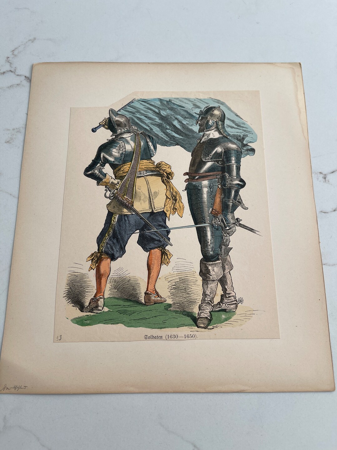 German Soldiers in Metal Armor, 17th Century, Army Uniform, Zur ...