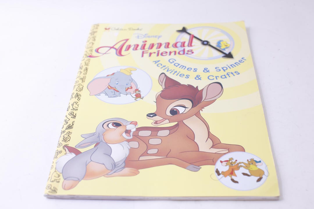 Disney Animal Friends, Uncolored Activity Book, 2000, Golden Book ...