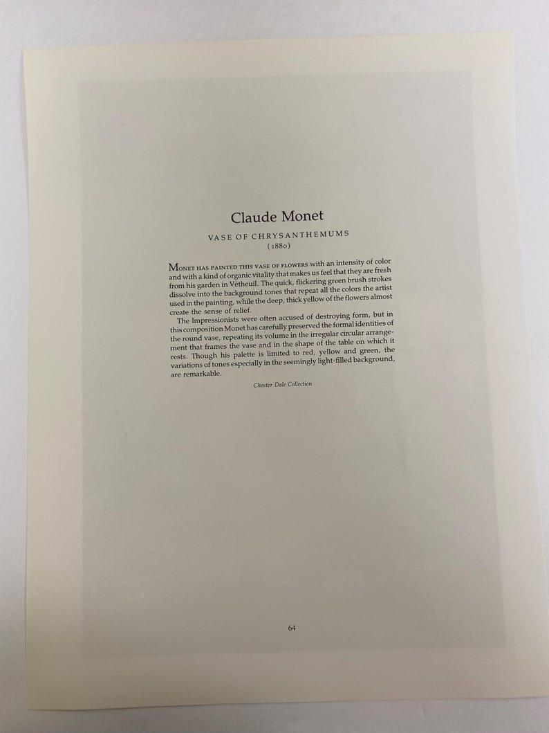 Claude Monet, Bazille and Camille, Print, Book Page, Painting ...