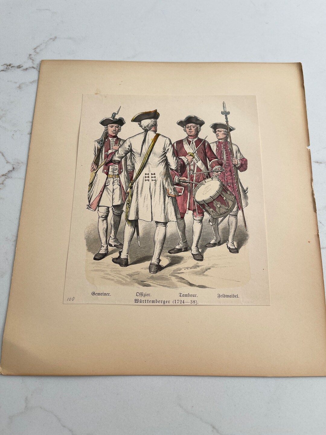Common Soldier, Officer, Drummer, Usher, Wurttemberger, 1724-38, Army ...