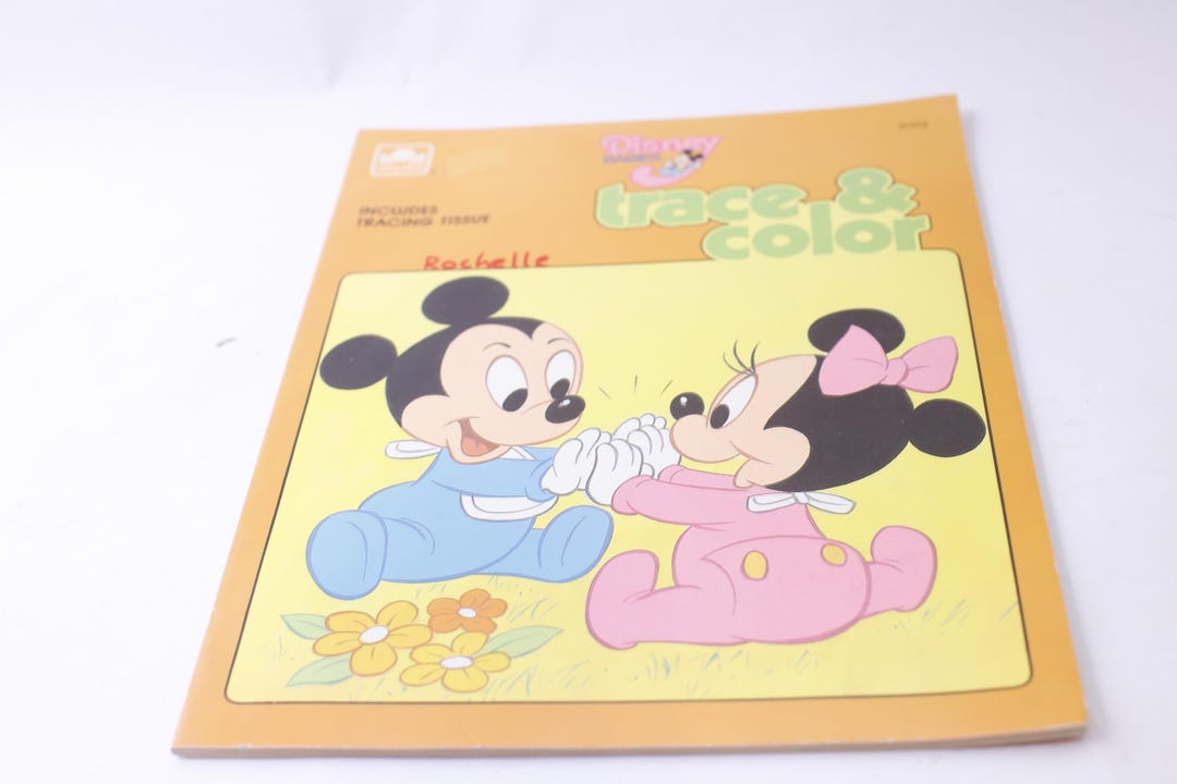 Disney Babies, Uncolored Trace & Color, Coloring Book, 1986, Golden ...
