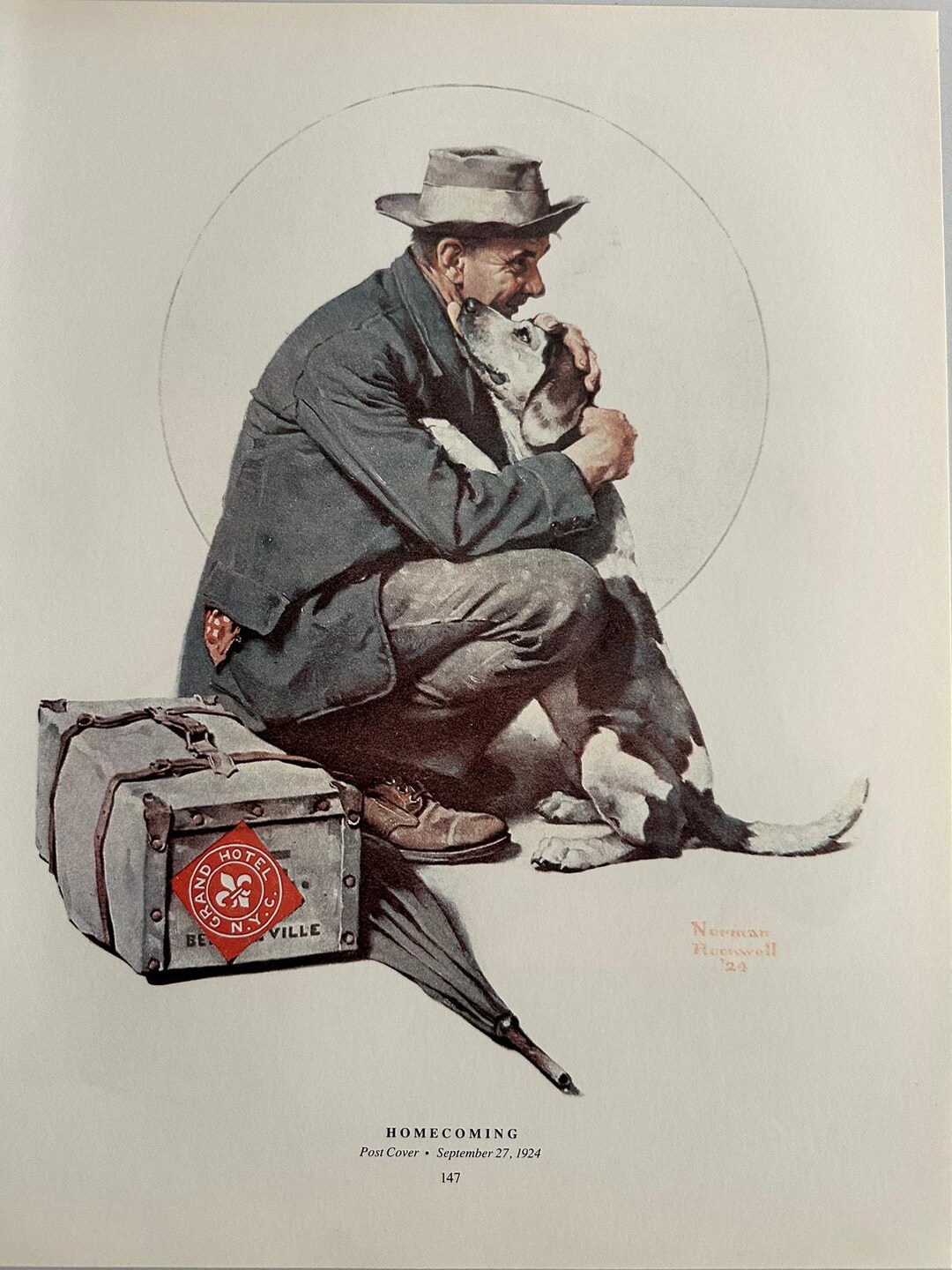 Norman Rockwell, Homecoming, Man and Dog, September 1924, Hobo, Cooking ...