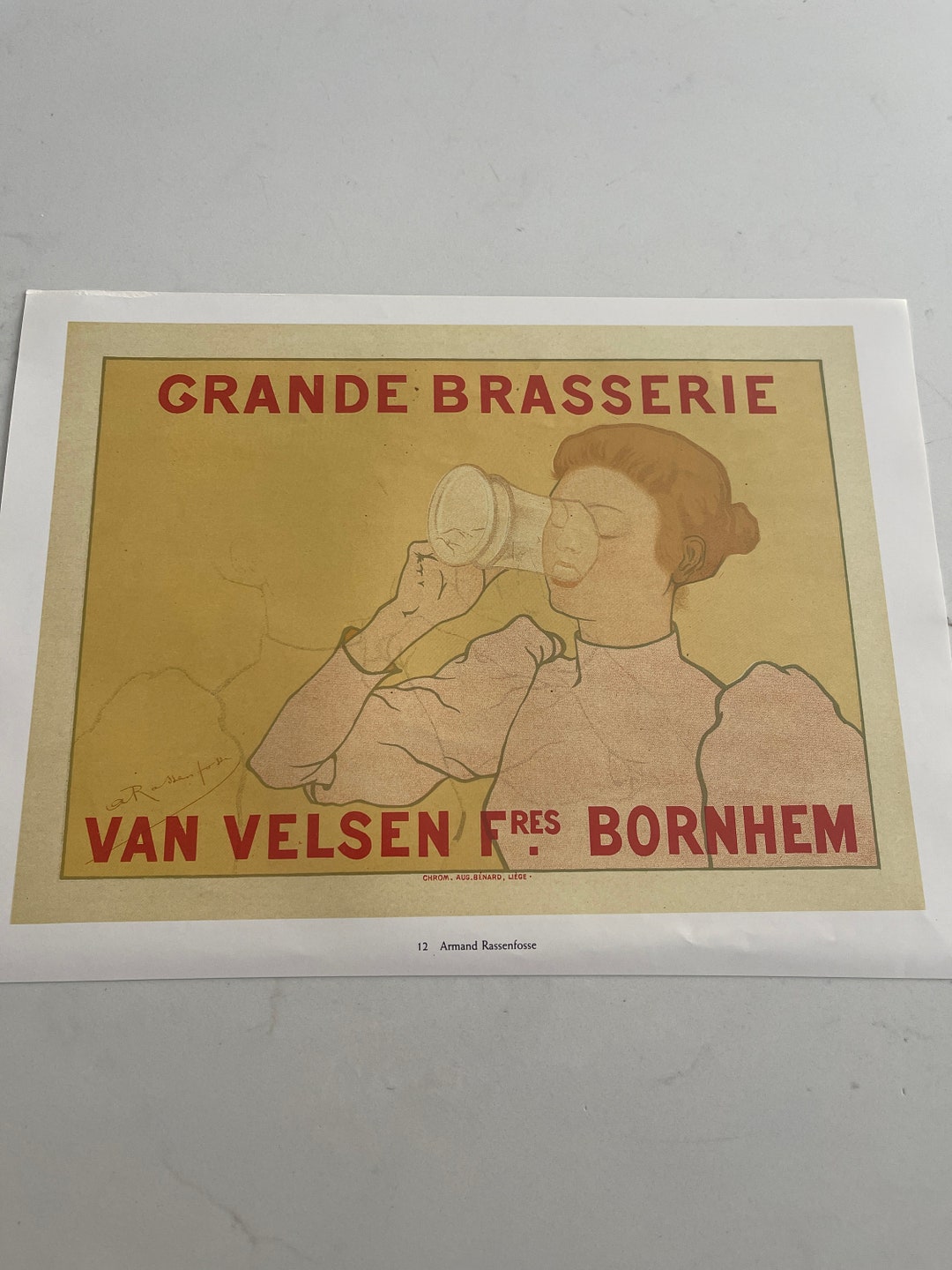 Grander Brasserie Poster, French Bistro Advertising, Classic Belle ...