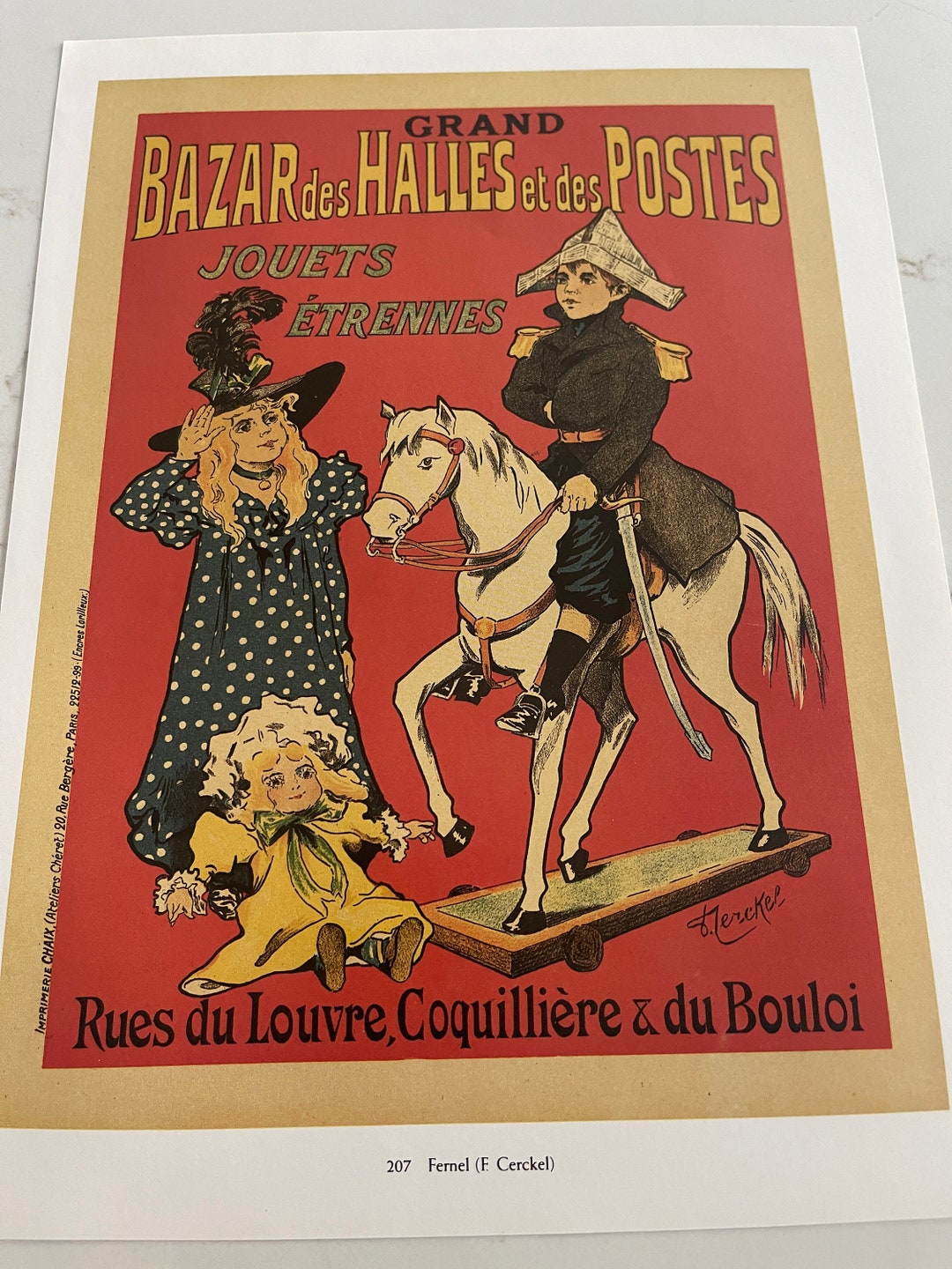 French Bazaar Poster, Grand Bazar Des Halles Et Des Postes Artwork ...