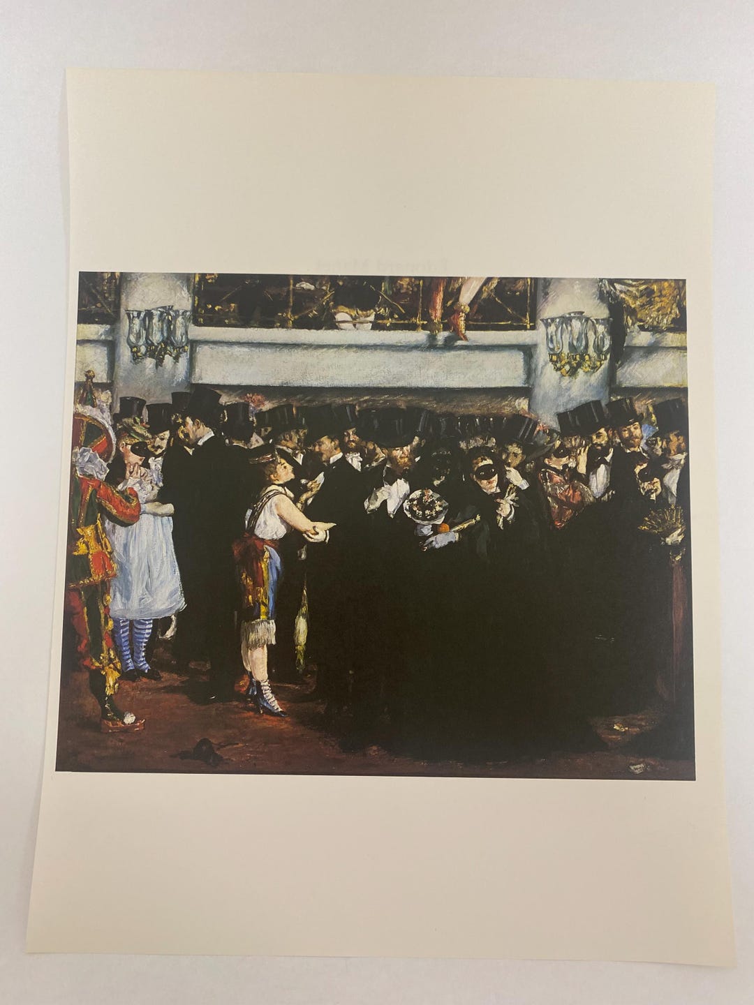 Édouard Manet, Le Bal De L'opera, Print, Book Page, Painting ...