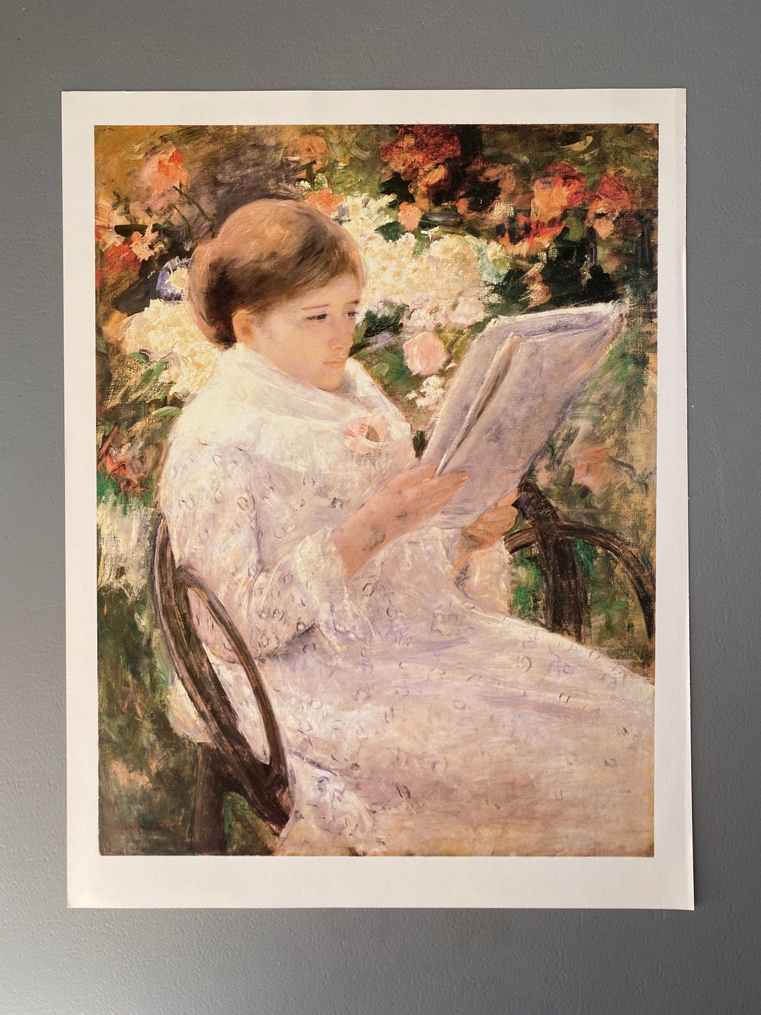 Lydia Leaning on Her Arms, Seated in A Loge, Mary Cassatt, Print ...