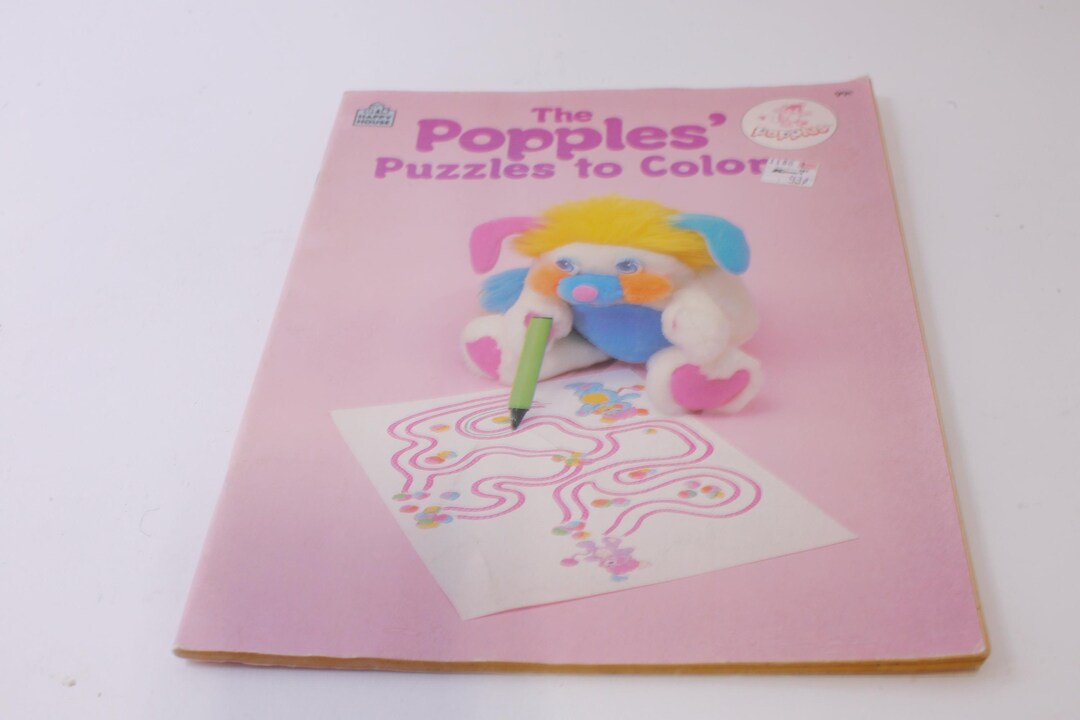 The Popples' Puzzles to Color, Uncolored Happy House Books, Coloring ...