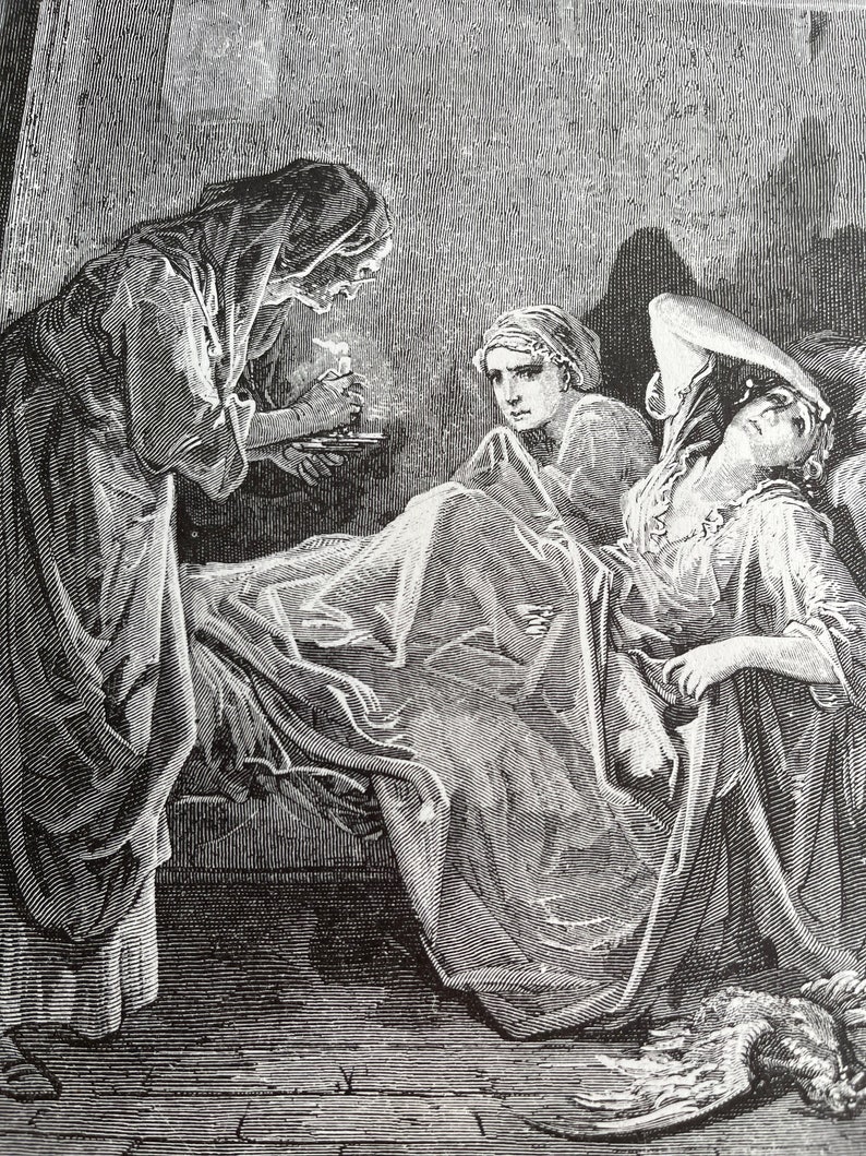 Gustave Dore Old Woman and Her Servants Fable Graphics - Etsy