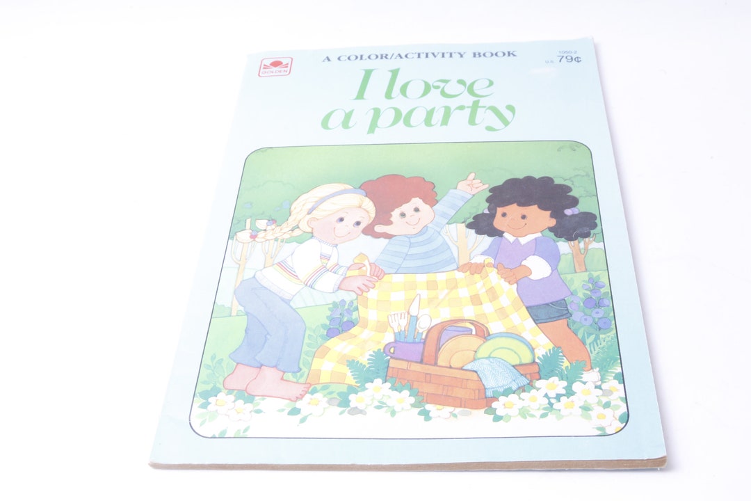 I Love A Party, Color Book, Activity Book, Soft Cover, Golden Book ...