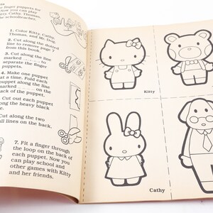 1980's Rare Hello Kitty Busy Book Coloring Book Happy House Children ...