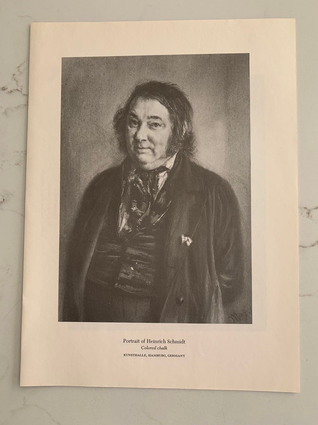 Adolf Von Menzel, Portrait of Heinrich Schmidt, Colored Chalk, Germany ...