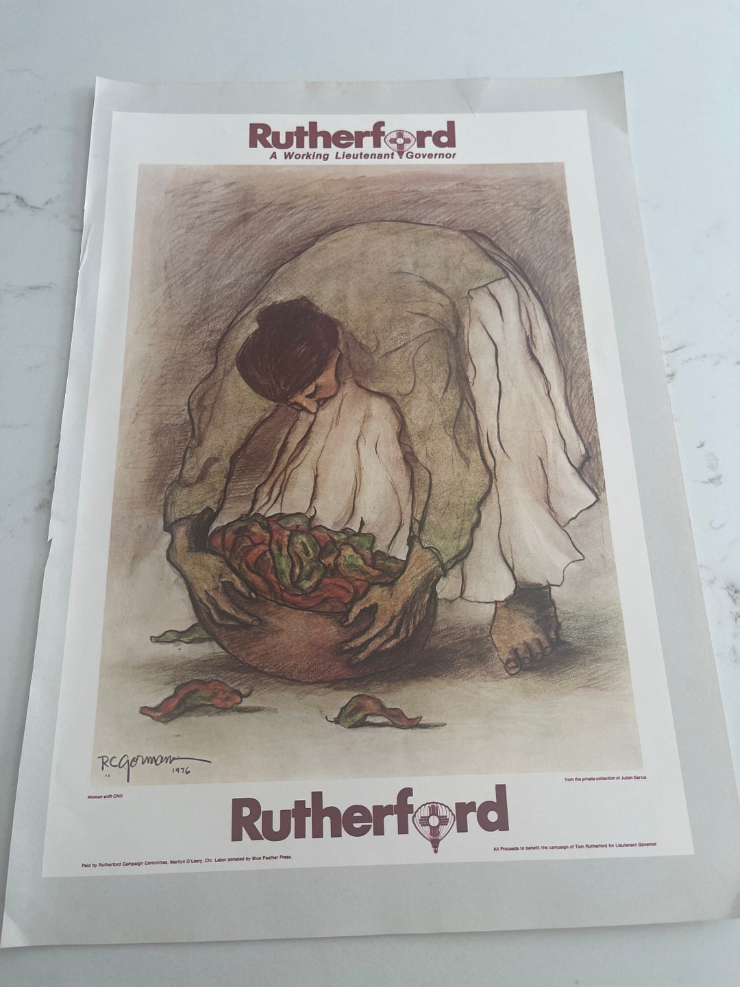 R.C. Gorman, Rutherford, Drawing, Poster, Collectible, Design,classic ...