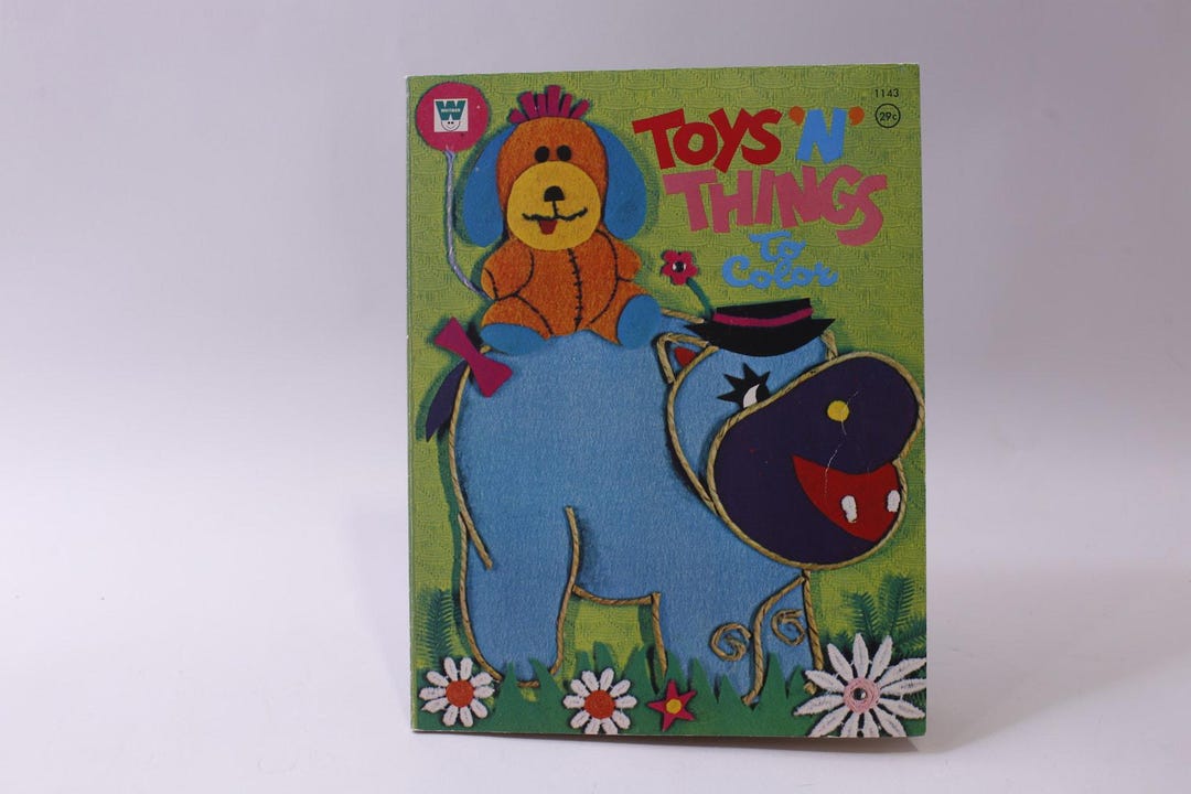 70s Toys 'N' Things to Color, Whitman, Coloring Book, Uncolored ...