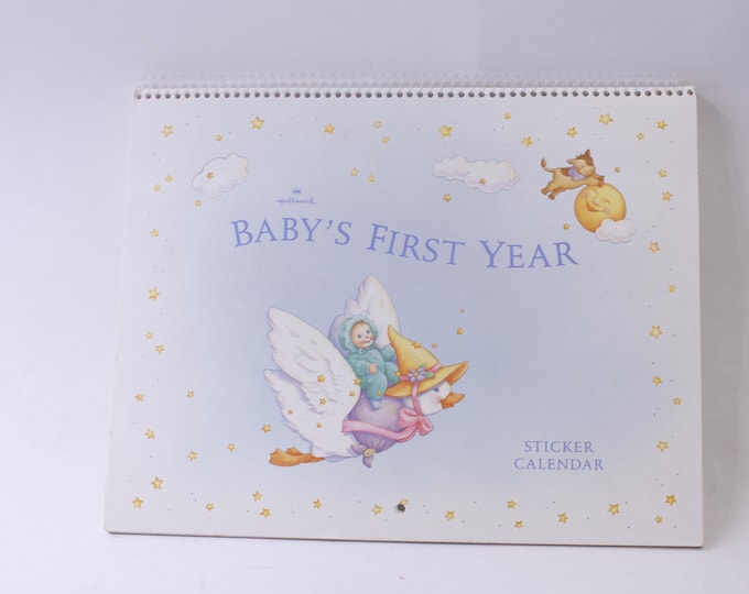 Baby's First Year, Sticker Calendar, Hallmark, Spiral Binding, Records ...