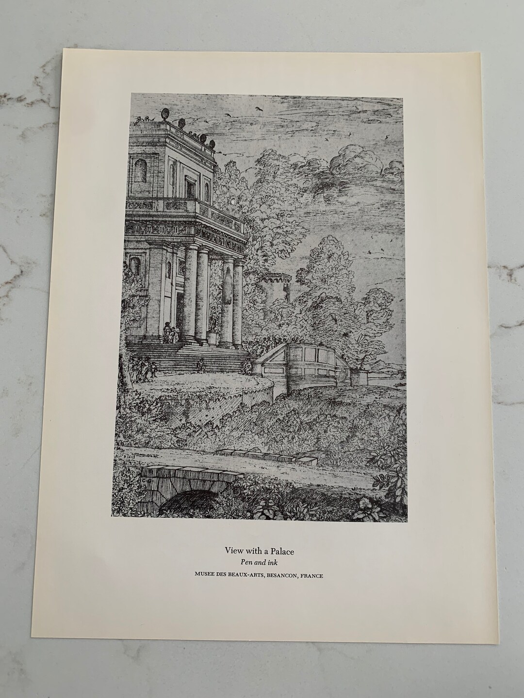 Claude Lorrain, View With a Palace, Pen and Ink, Private Collection ...