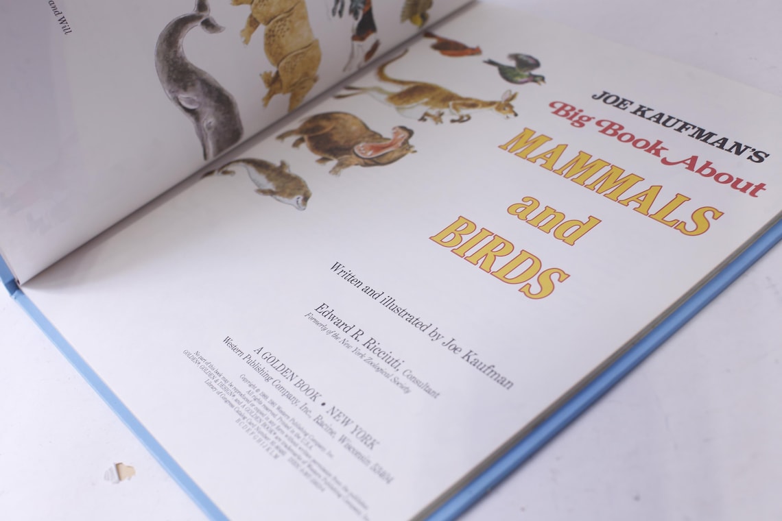 Mammals and Birds, Joe Kaufman's Big Book, Picture Book, Golden ...