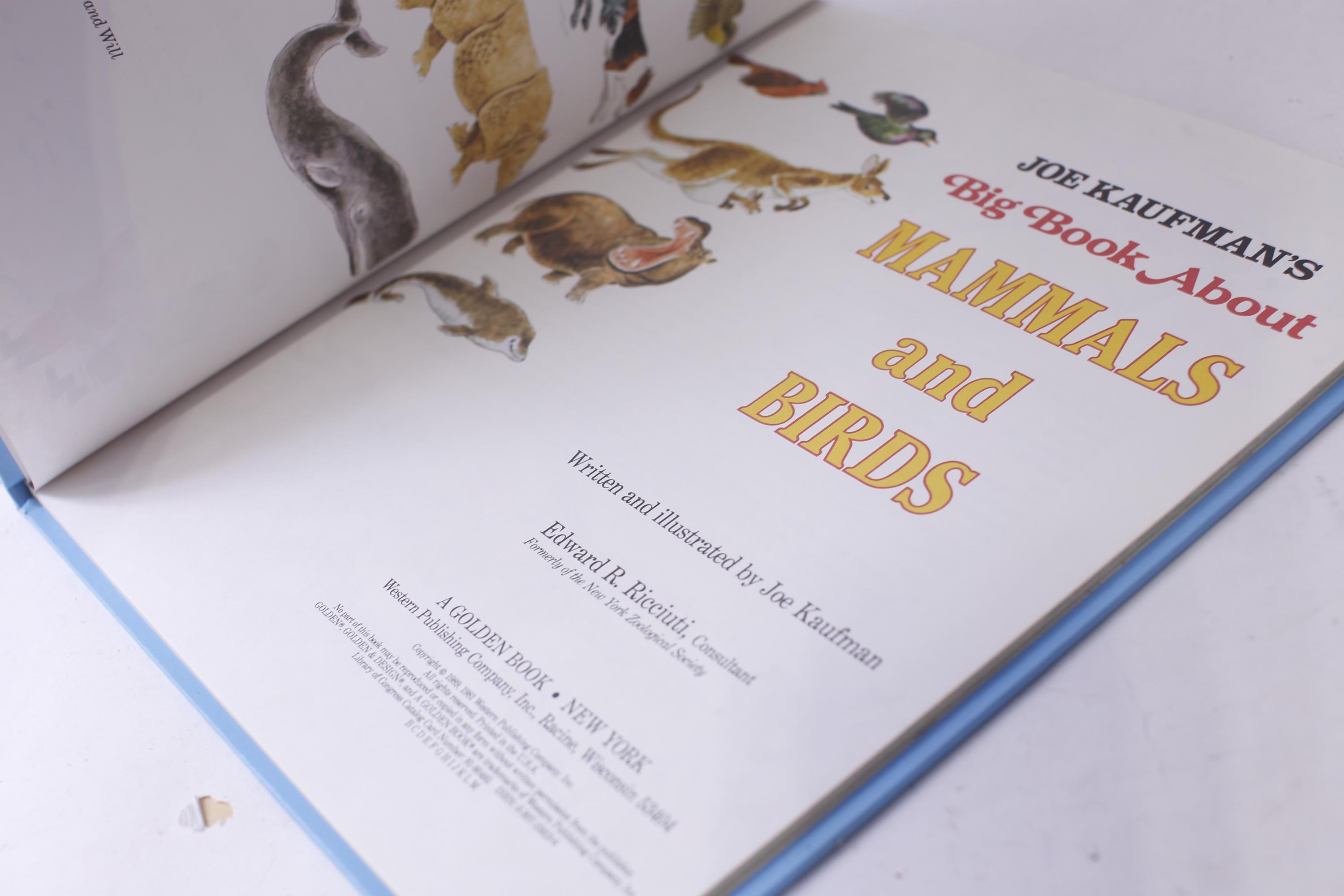 Mammals and Birds, Joe Kaufman's Big Book, Picture Book, Golden ...