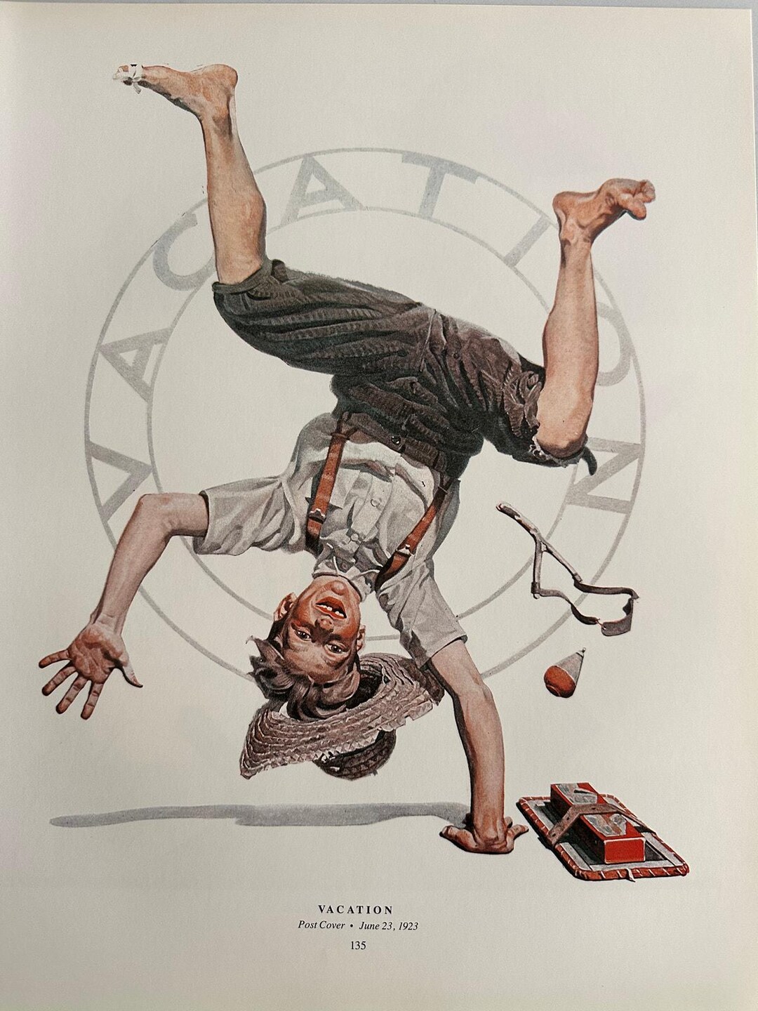 Norman Rockwell, Vacation, Somersault, Slingshot, June 1923, Farmer ...