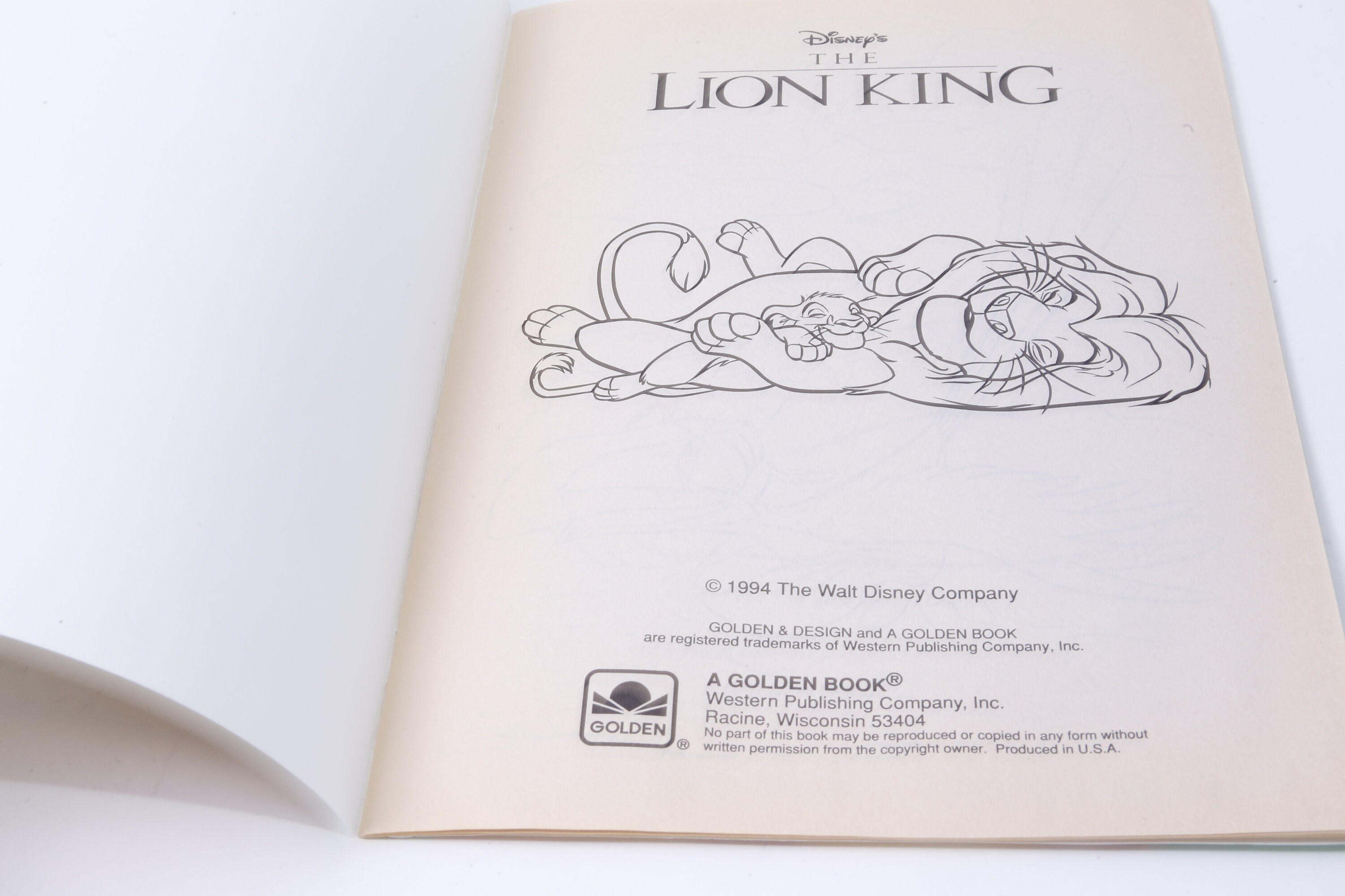 Disney the Lion King Golden Coloring Book 1994 Vintage - Etsy