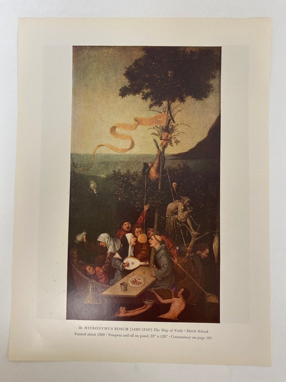 Hieronymus Bosch the Ship of Fools Art Treasures Louvre - Etsy