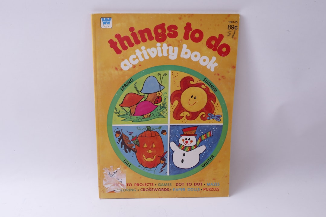 Things to Do, Activity Book, Whitman, Projects, Games, Mazes, Coloring ...
