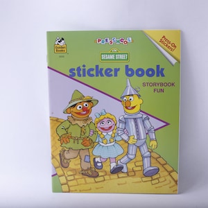 Uncolored Sesame Street, Sticker Book, Preschool, Storybook Fun, Press ...